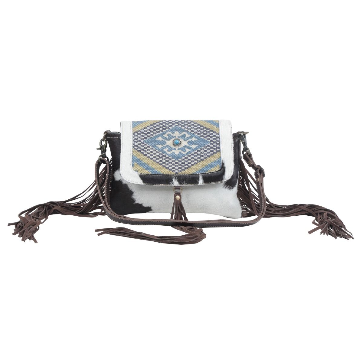 Buzzard Fringe Leather & Canvas Crossbody – BELLISSIMA HANDBAGS